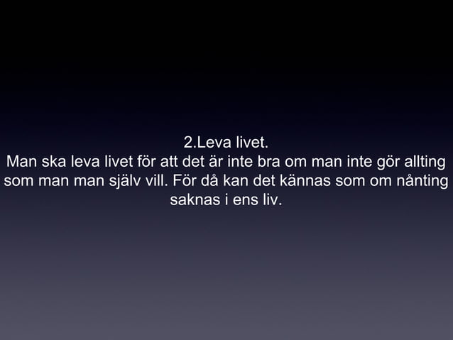 Meningen med livet keynote | PPT
