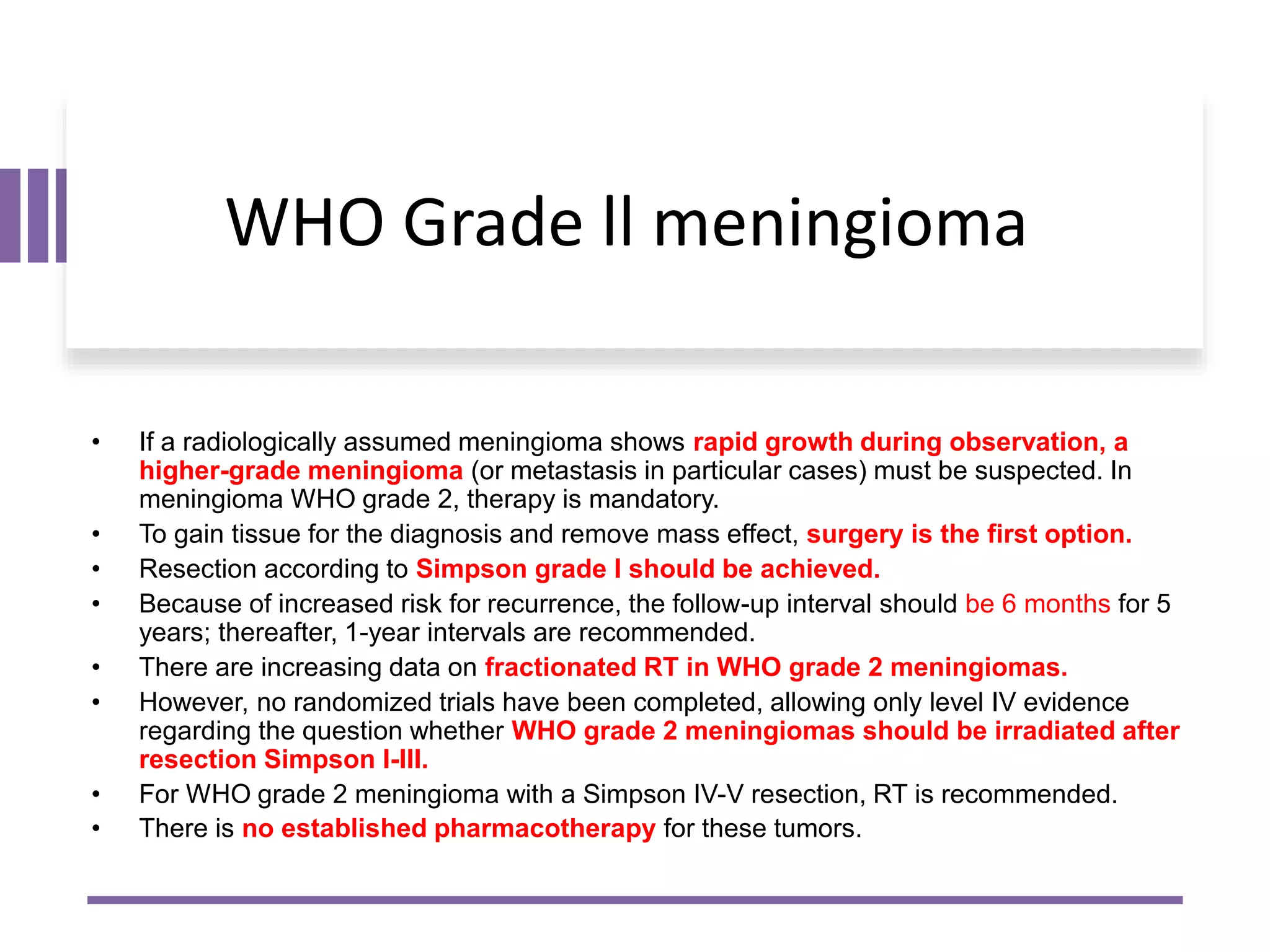 MANAGEMENT OF MENINGIOMA | PPTX