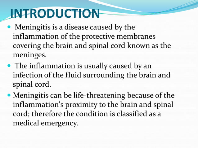 Meningitis | PPTX | Brain and Nervous System Disorders | Diseases and ...