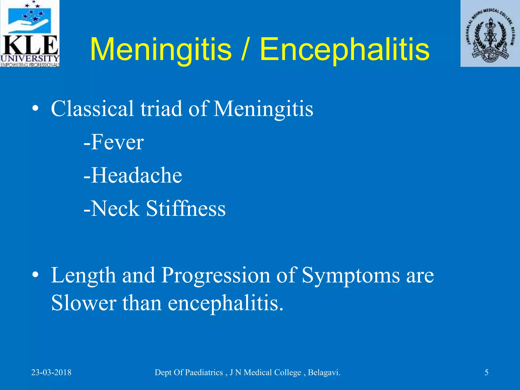 Meningitis ( Introduction , classification , Pathophysiology , clinical ...