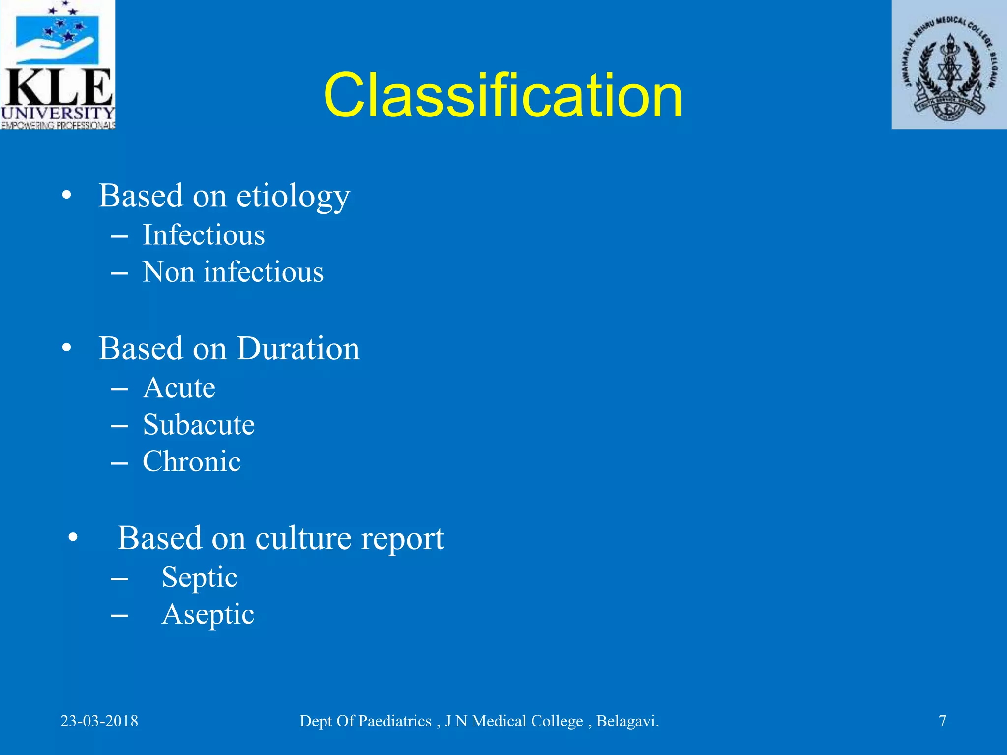 Meningitis ( Introduction , classification , Pathophysiology , clinical ...
