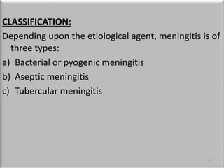 Meningitis disease | PPTX