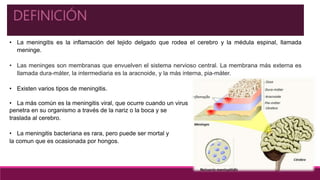 Meningitis - infectologia | PPTX