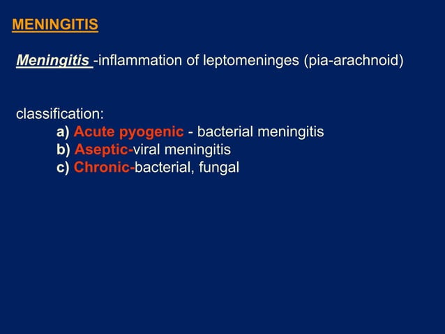 Meningitis | PPT | Brain and Nervous System Disorders | Diseases and ...