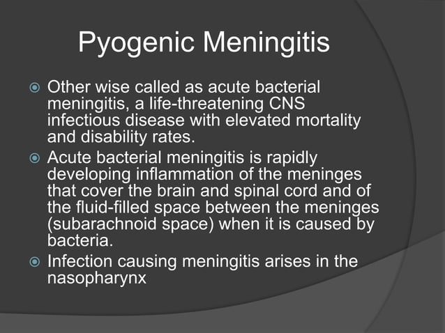 Meningitis | PPTX | Infectious Diseases | Diseases and Conditions