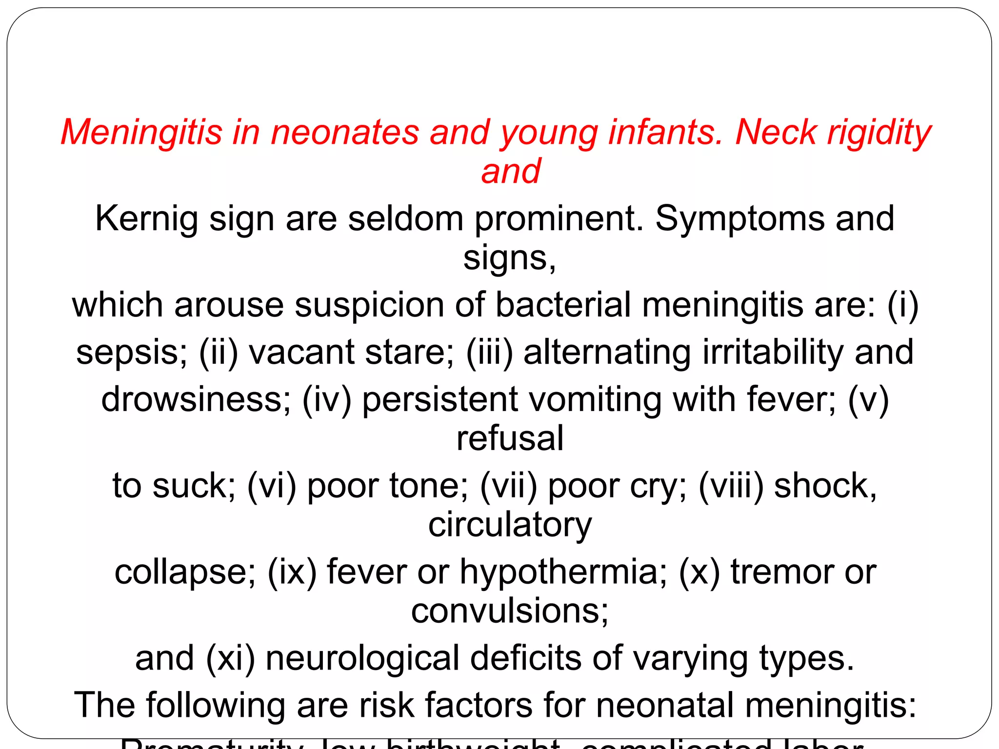 pediatrics Meningitis | PPTX
