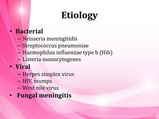 Meningitis | PPTX | Brain and Nervous System Disorders | Diseases and ...