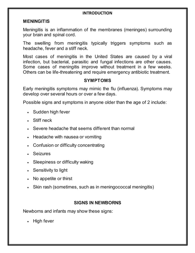Meningitis | PDF