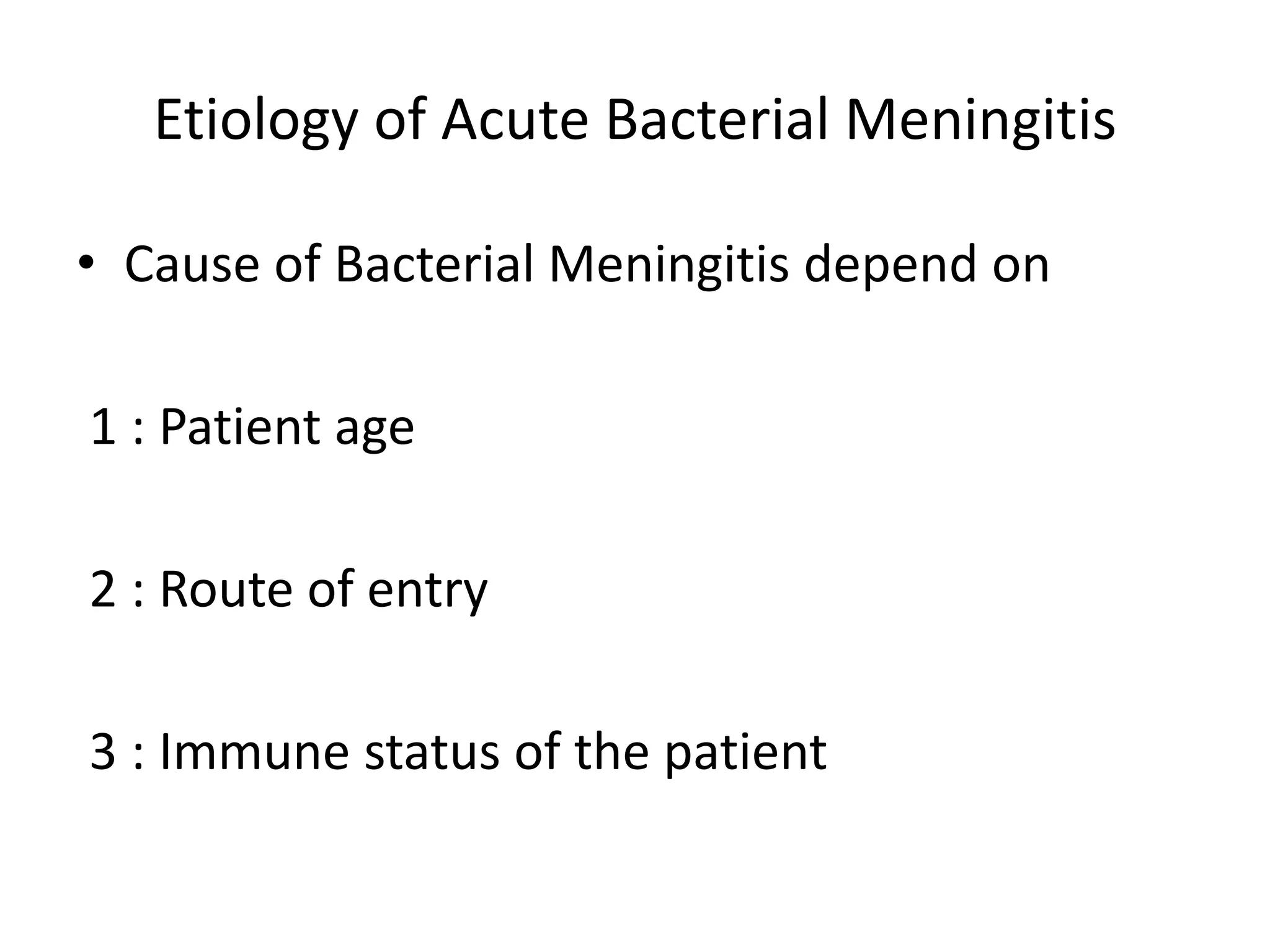 acute bacterial meningitis | PPTX