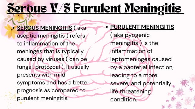 Differential diagnosis of types of Meningitis | PPT