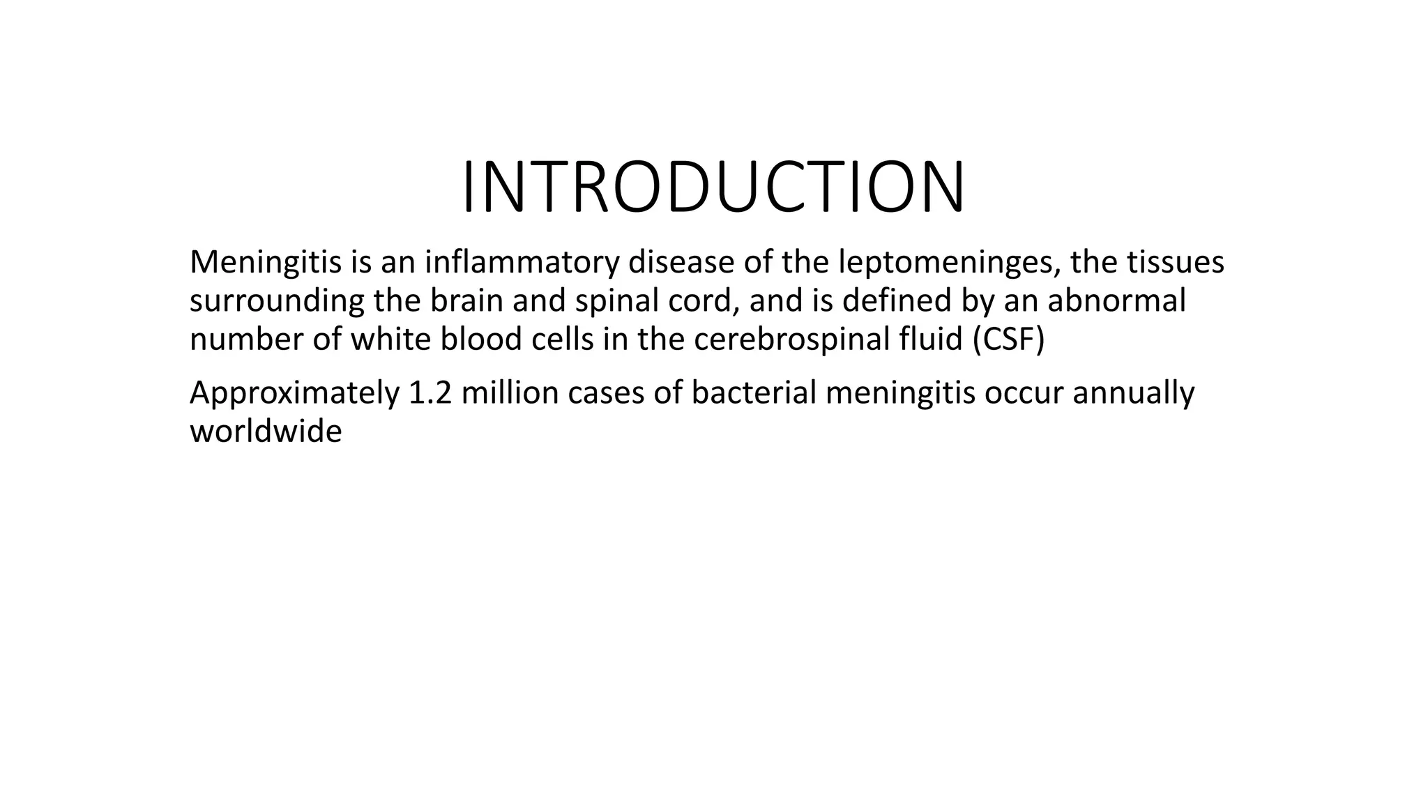 Meningitis.pptx epidemiology and diagnosis | PPT