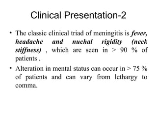 BACTERIA MENINGITIS FOR UNDERGRADUATE STUDENTS | PPT