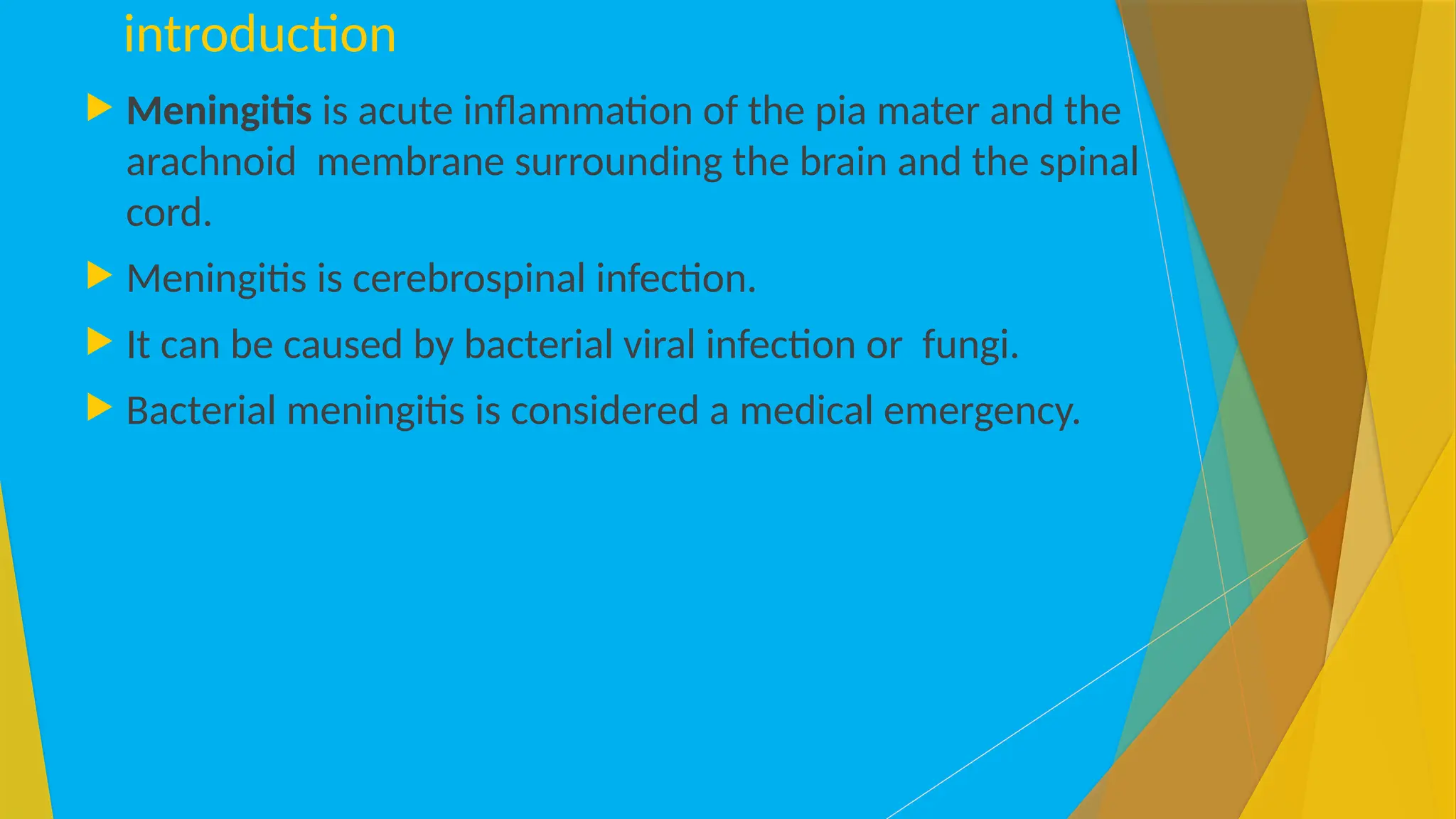 MENINGITIS.pptx Meningitis is a cute inflammation of the pia mater and ...