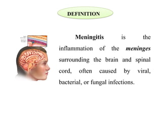 MENINGITIS: NURSING MANAGEMENT, BACTERIAL MENINGITIS, VIRAL MENINGITIS.pptx