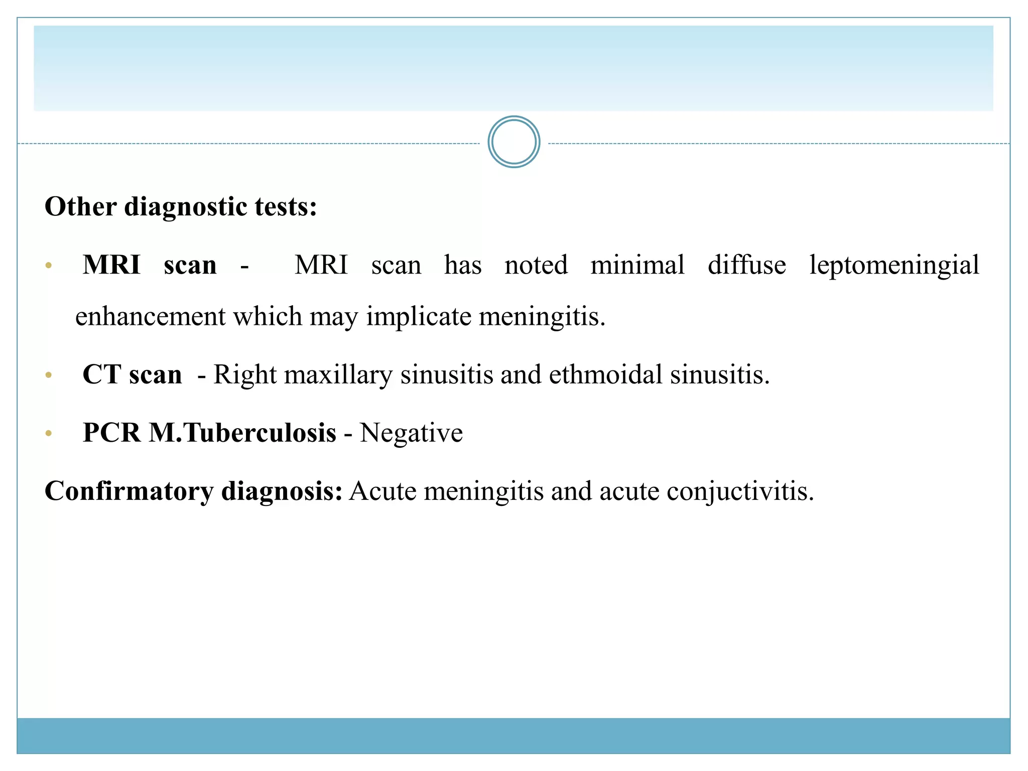 Meningitis case presentation | PPTX