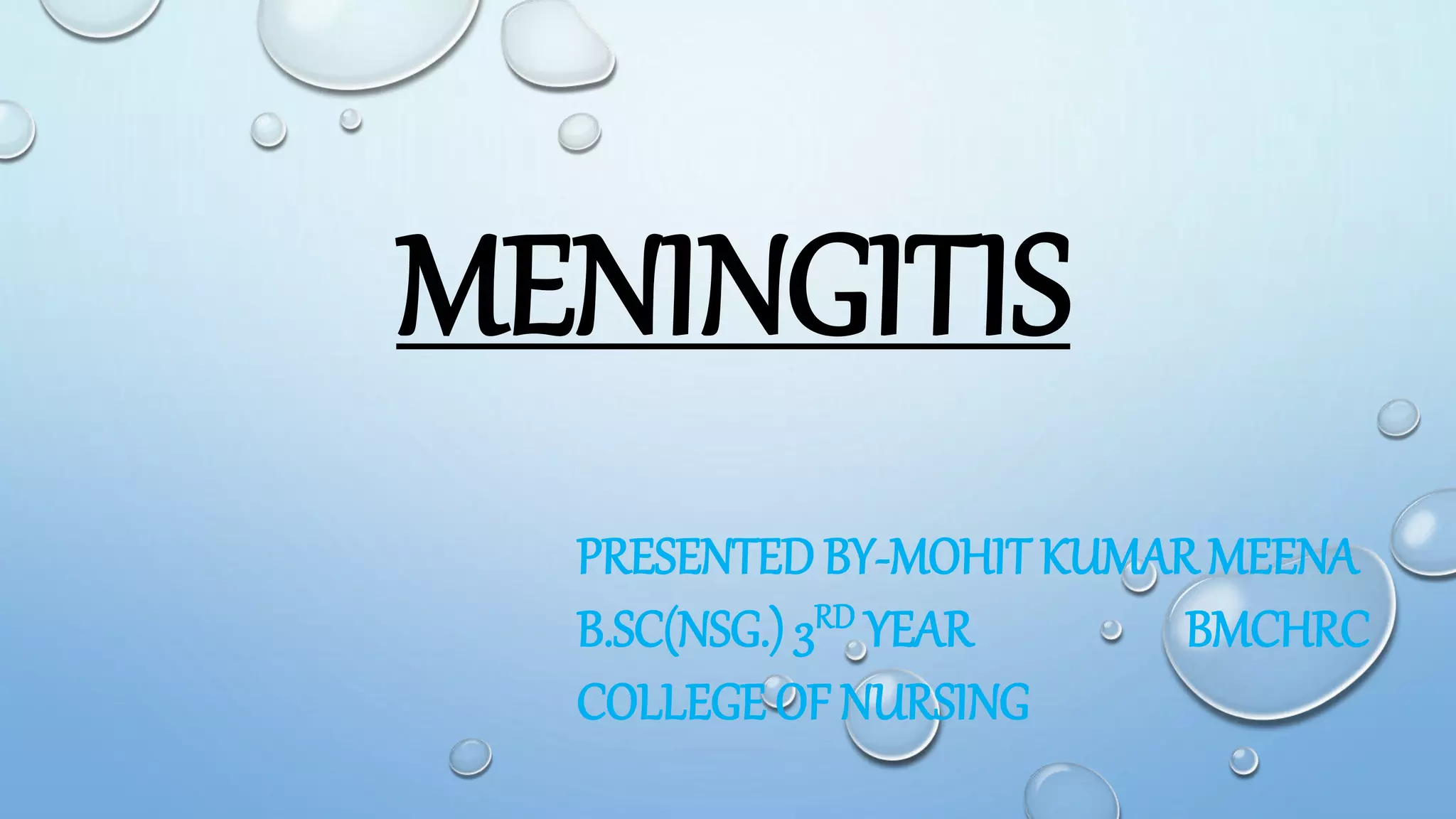 Meningitis | PPTX