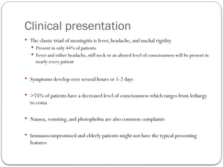 Meningitis and encephalitis gor off the students | PPTX