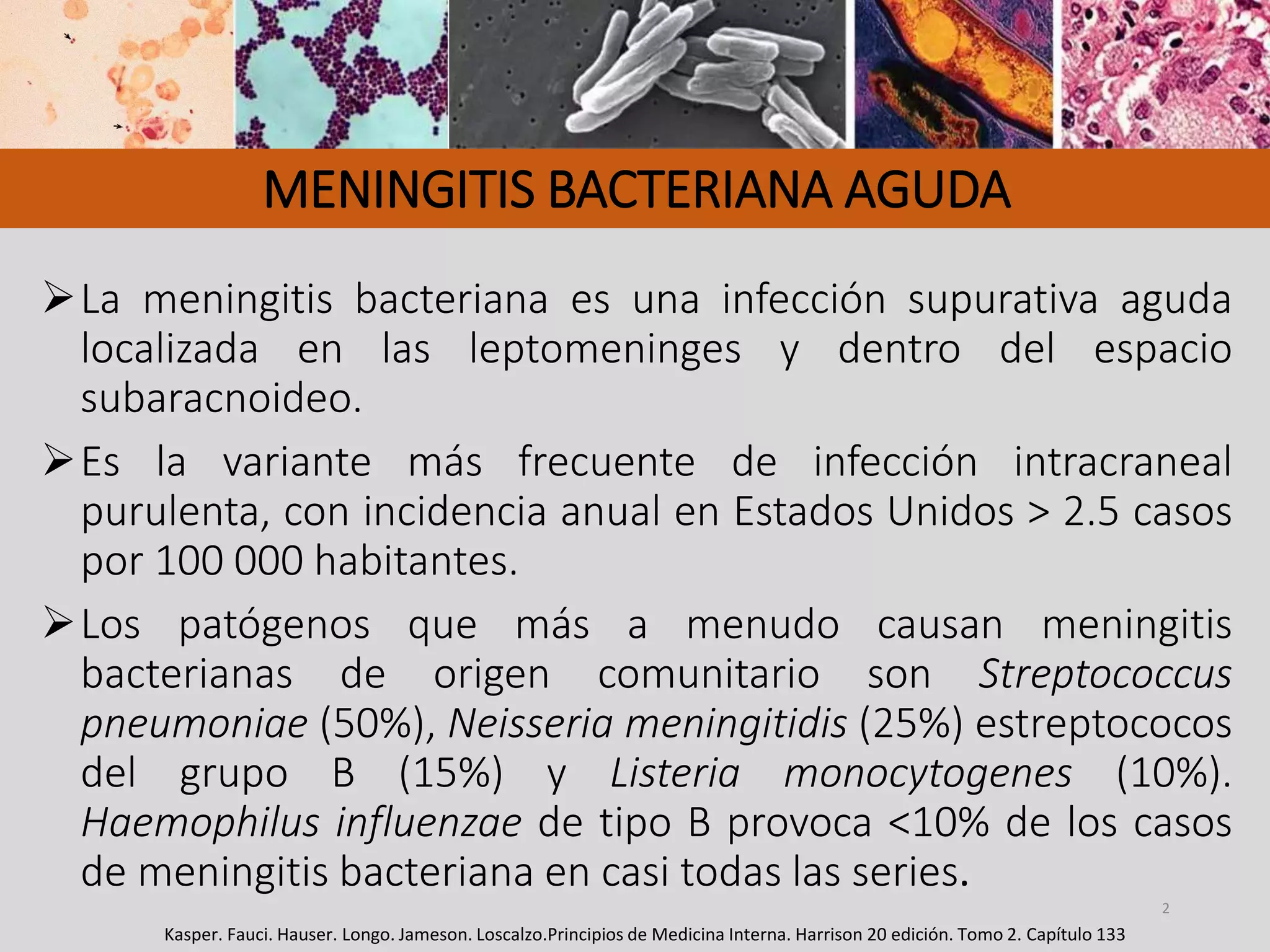 MENINGITIS BACTERIANA AGUDA & ABSCESO CEREBRAL | PPT