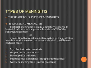 What is the meningitis is described in this ppt by students | PPT
