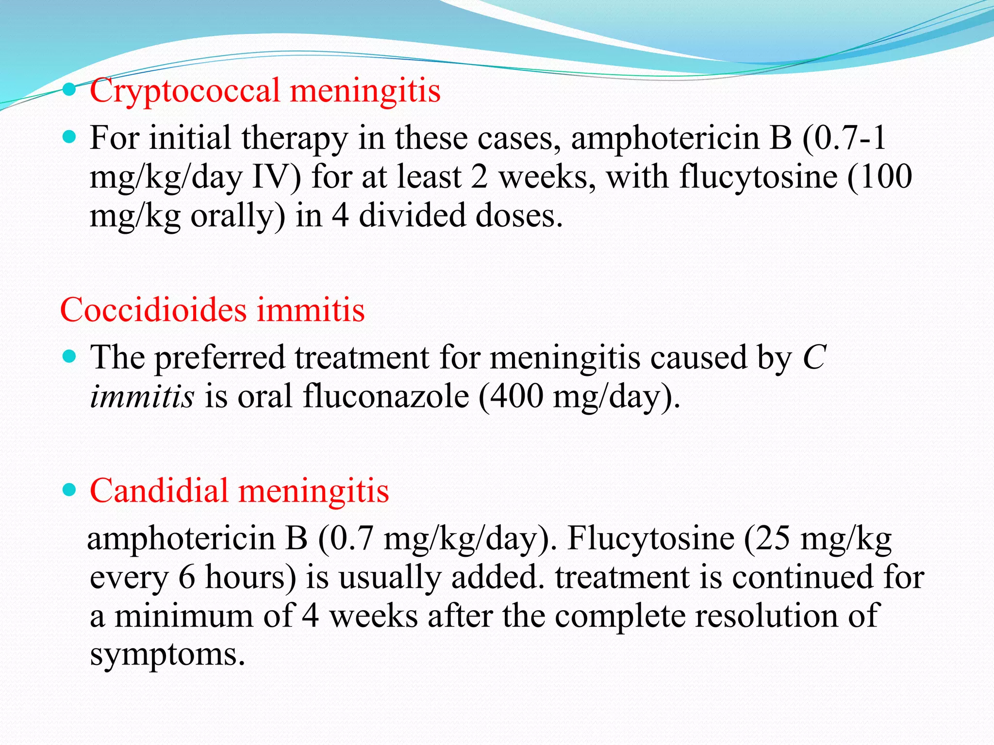 Meningitis drug treatment | PPTX