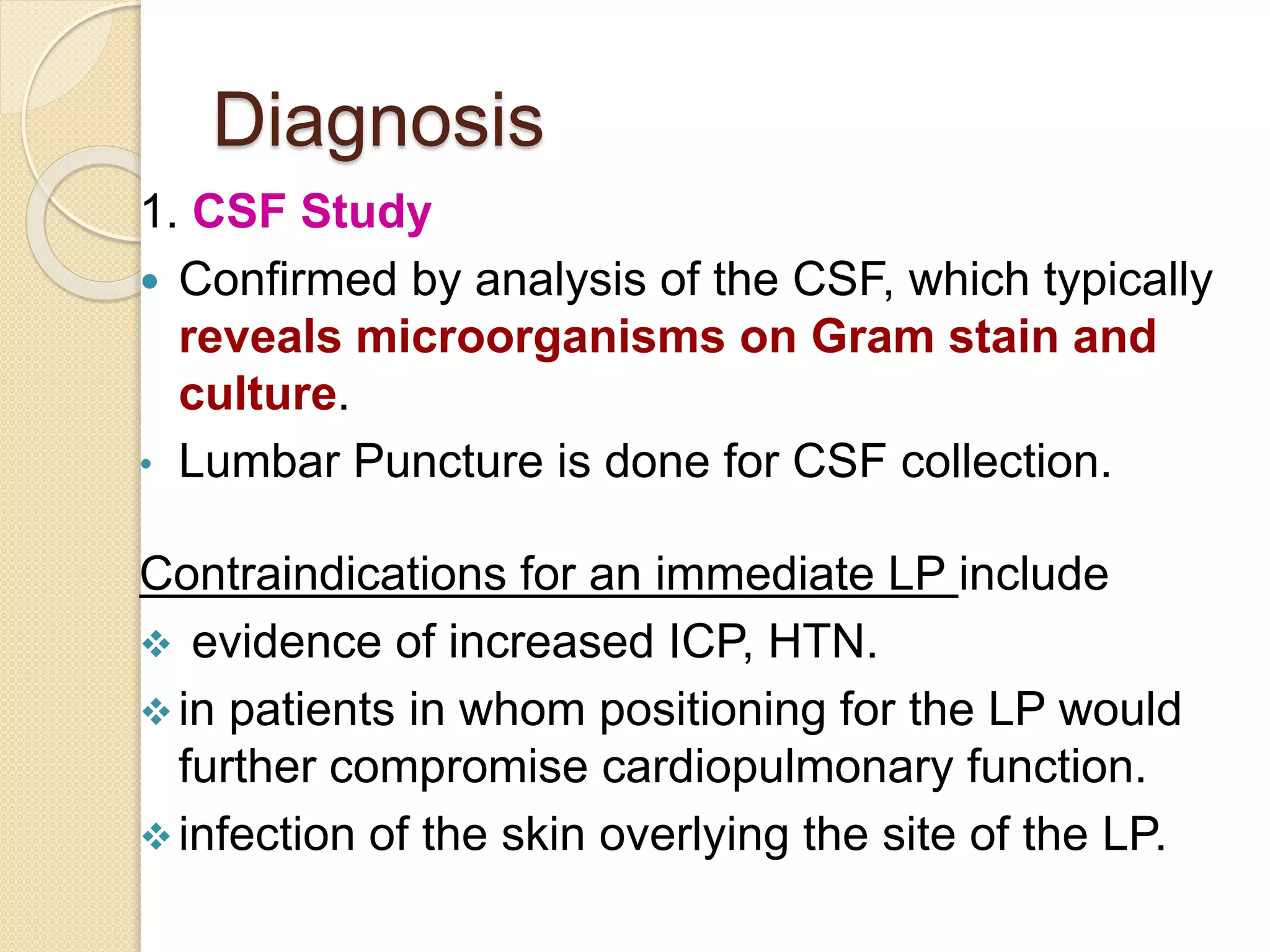 Meningitis (Pediatrics Lecture) | PPTX