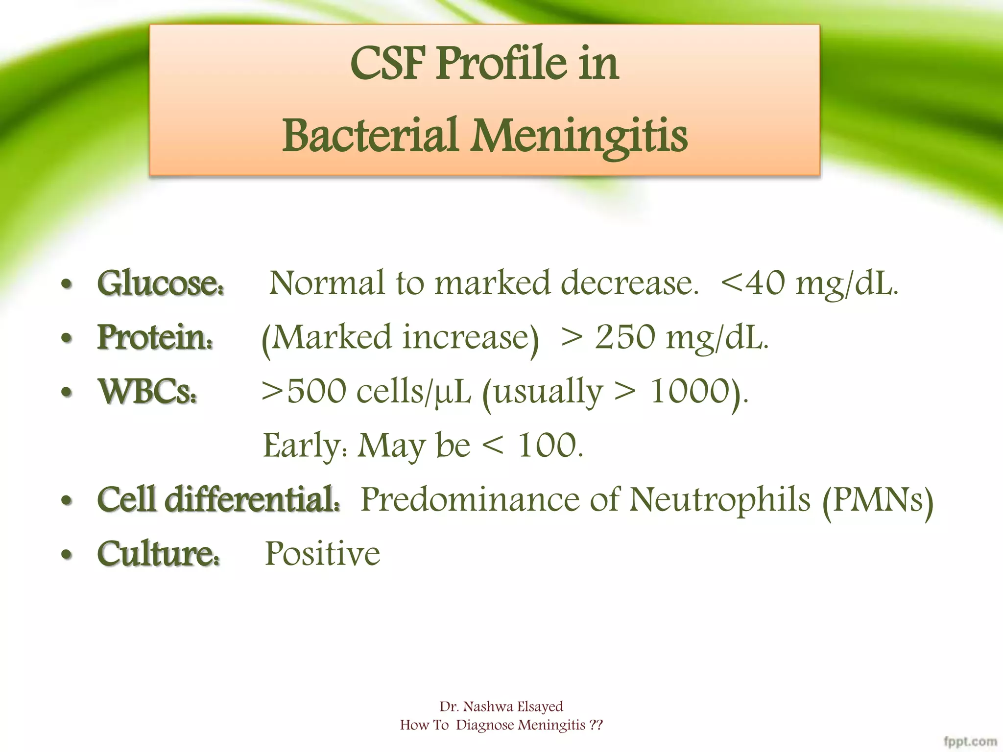 How to Diagnose Meningitis in the Lab ? | PPTX