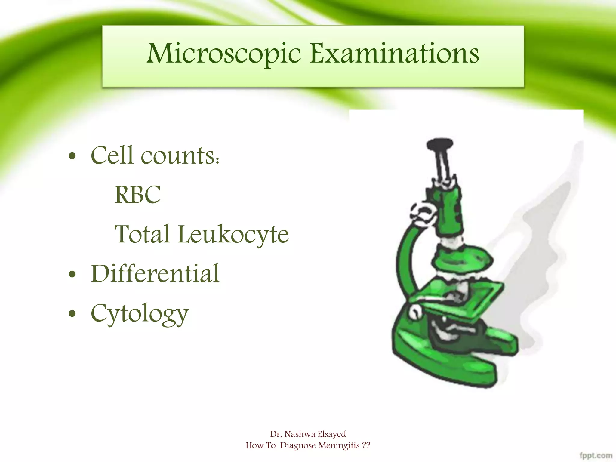 How to Diagnose Meningitis in the Lab ? | PPTX