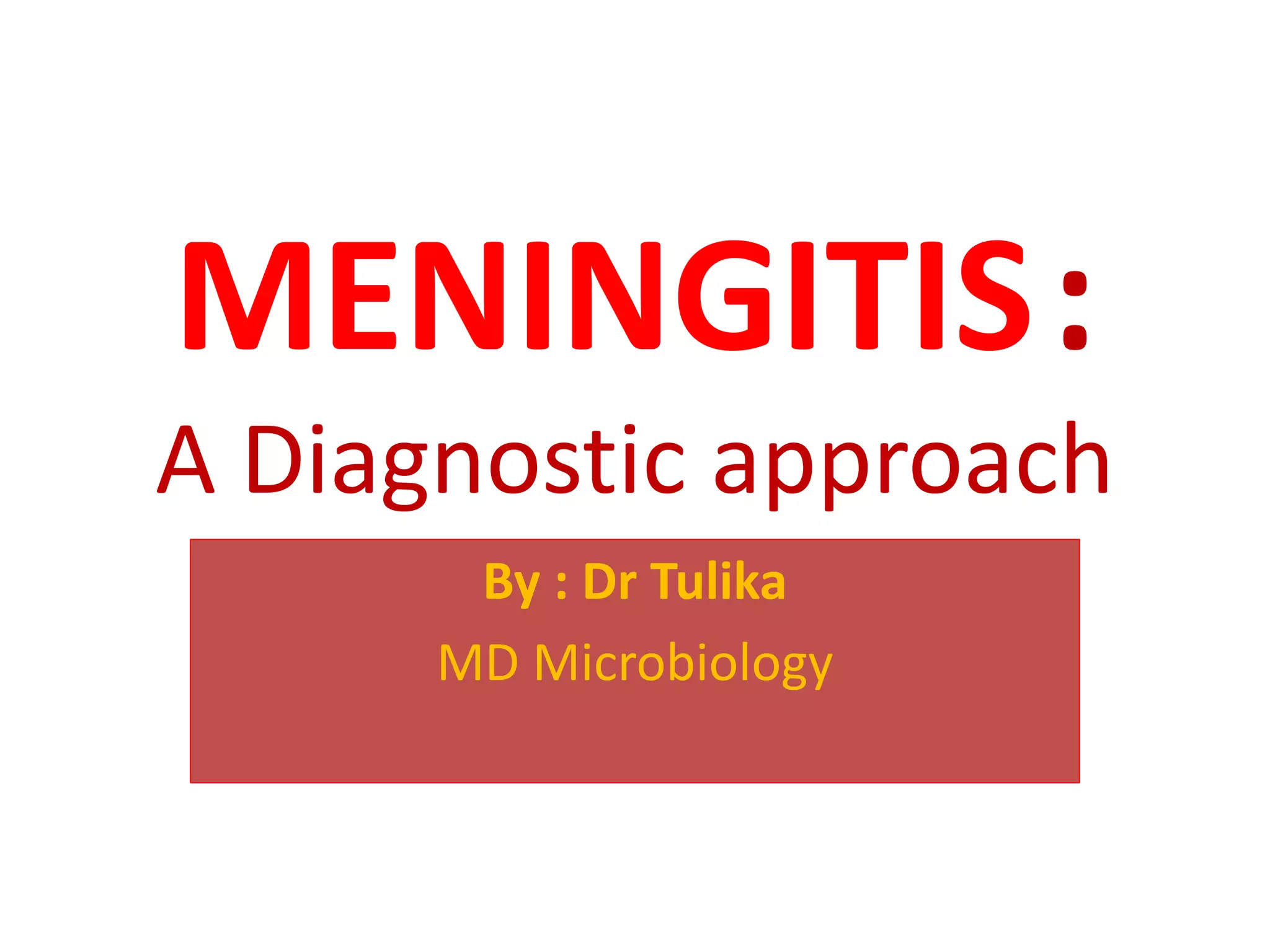 Meningitis ppt | PPTX