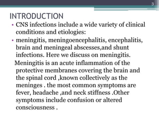 Meningitis ppt | PPTX | Infectious Diseases | Diseases and Conditions