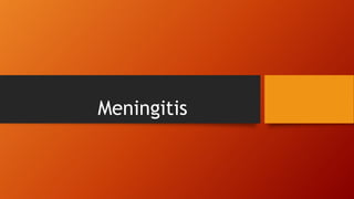 MENINGITIS PRESENTATION PPT FOR MEDICAL STUDENTS | PPTX