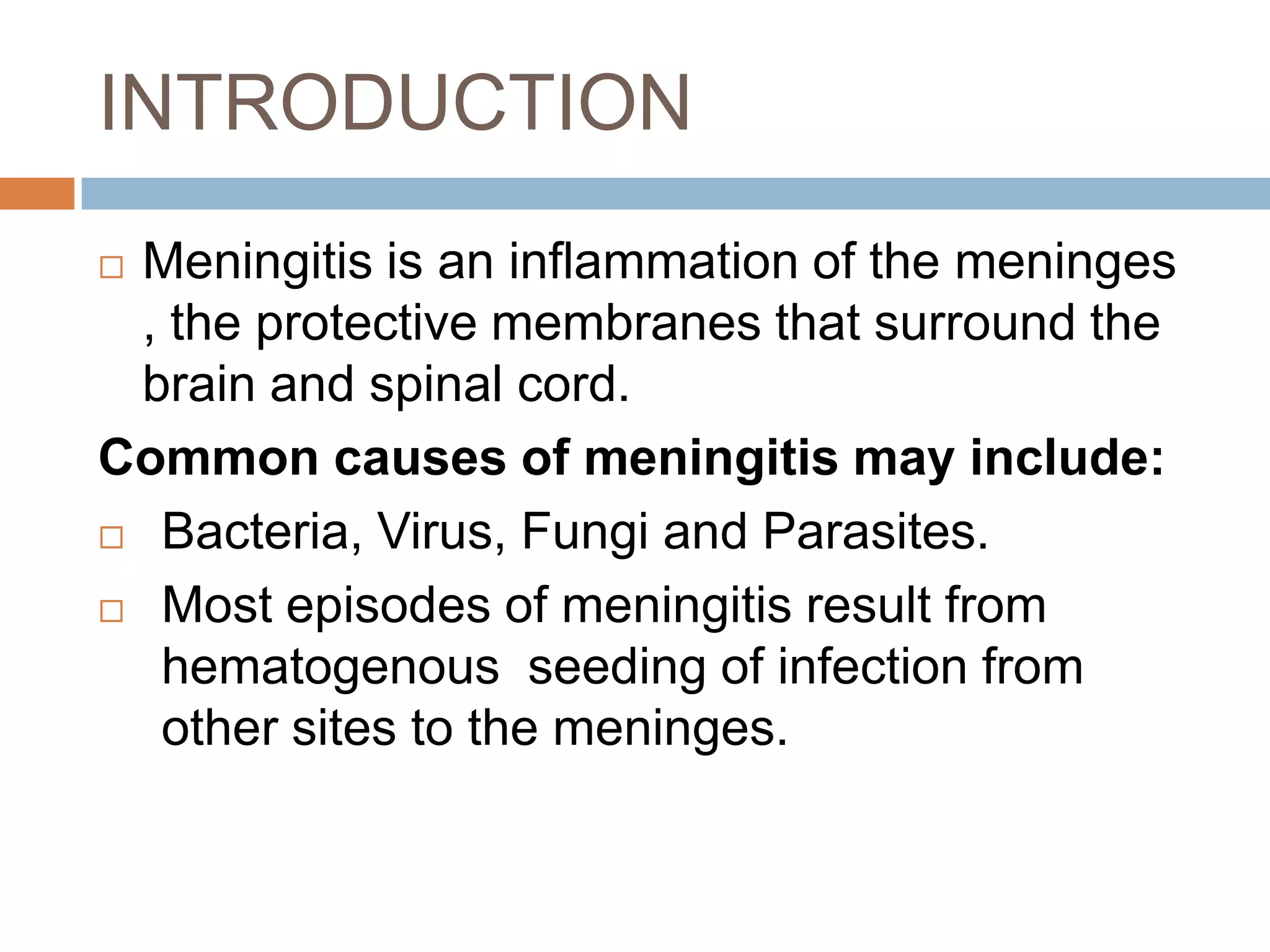Meningitis presentation | PPTX