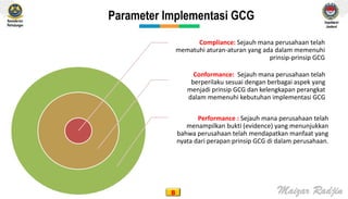 Meningkatkan good corporate governance gcg kementerian perhubungan | PDF