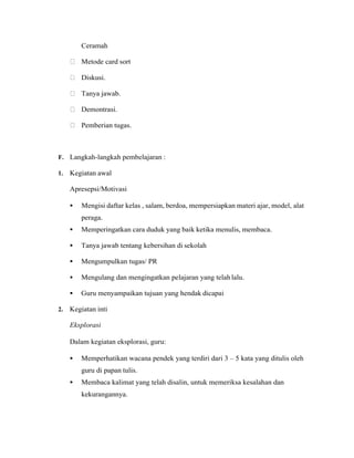 Meningkatkan kemampuan membaca dengan metode card sort | PDF