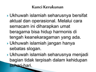 Meningkatkan ukhuwah islamiyah | PPTX