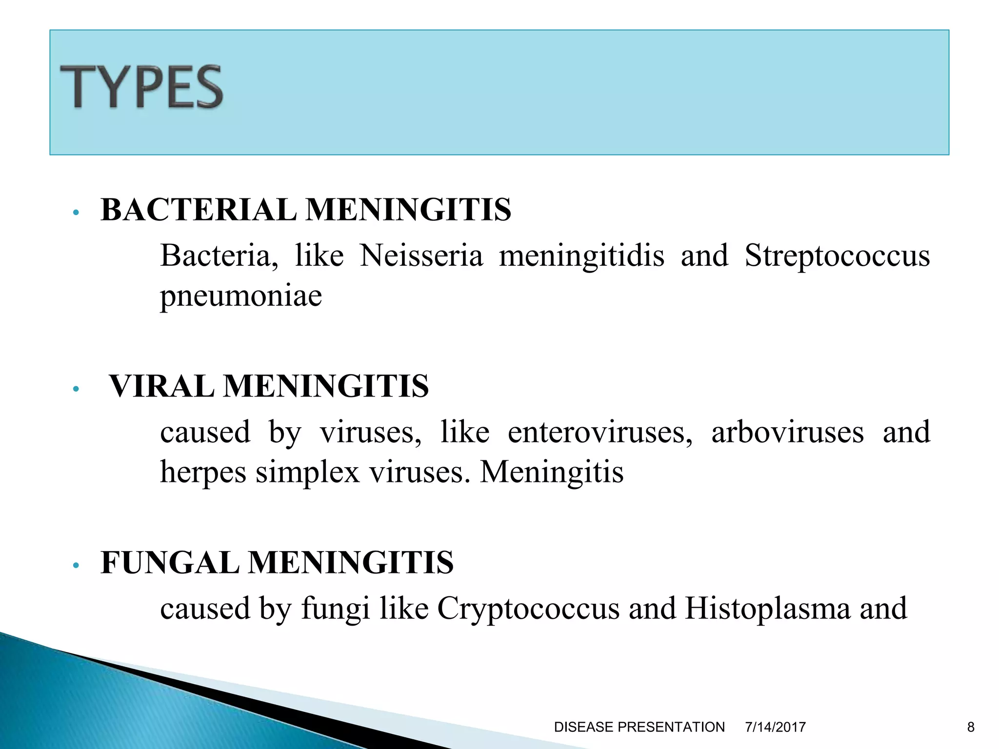 Meningococal menengitis presentation | PPTX