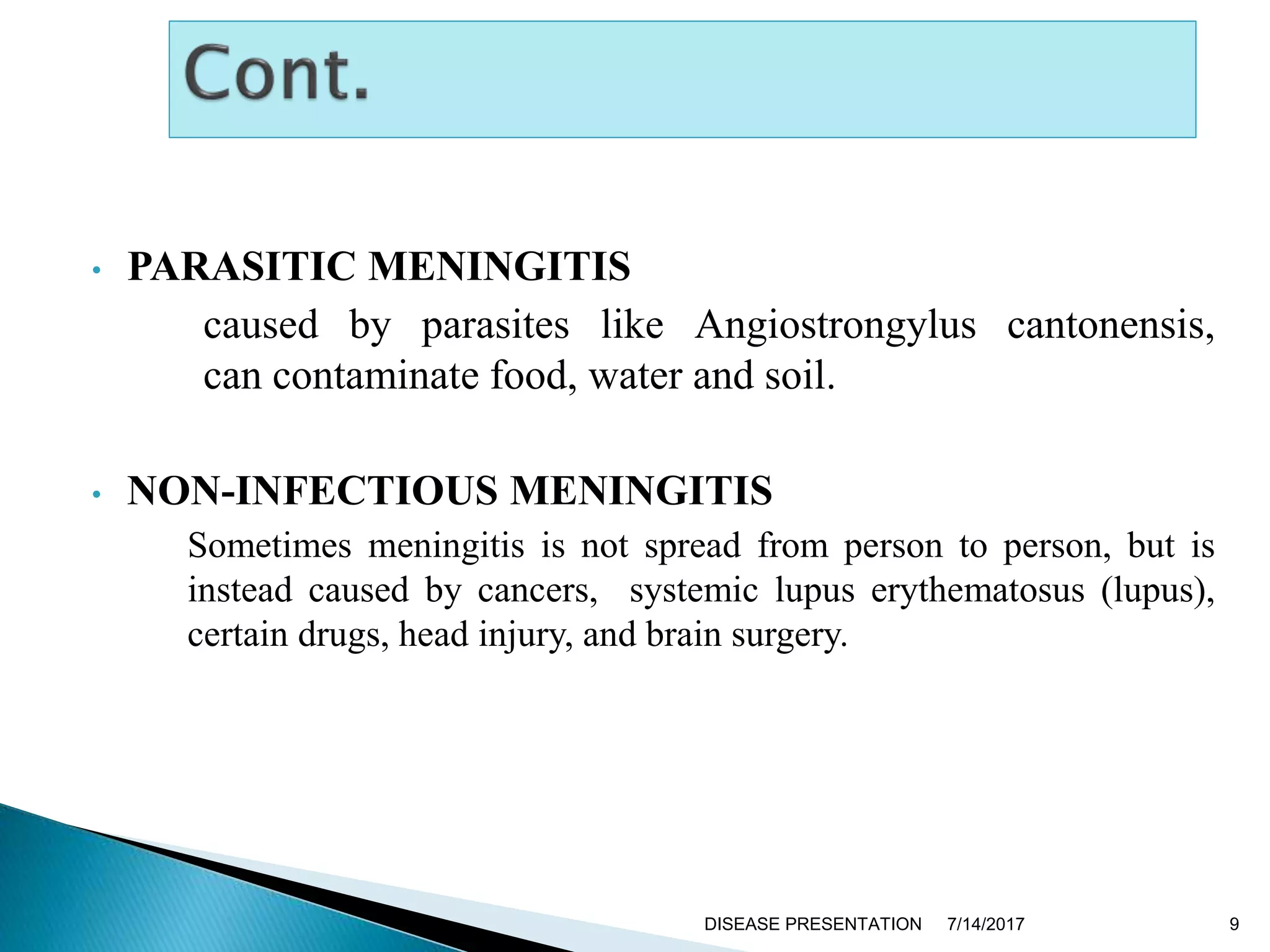 Meningococal menengitis presentation | PPTX