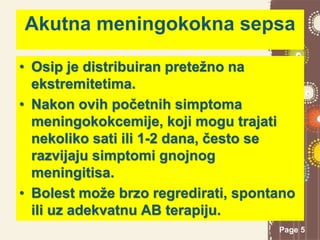 Meningokokna sepsa | PPT