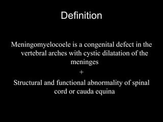 Meningomyelocoele | PPTX