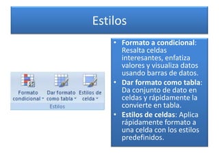 Menú inicio excel | PPTX