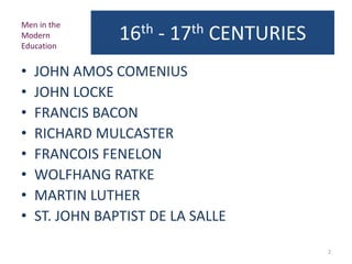 Men in the modern education period | PDF