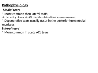 Meniscal Injuries fast review and treatment | PPTX
