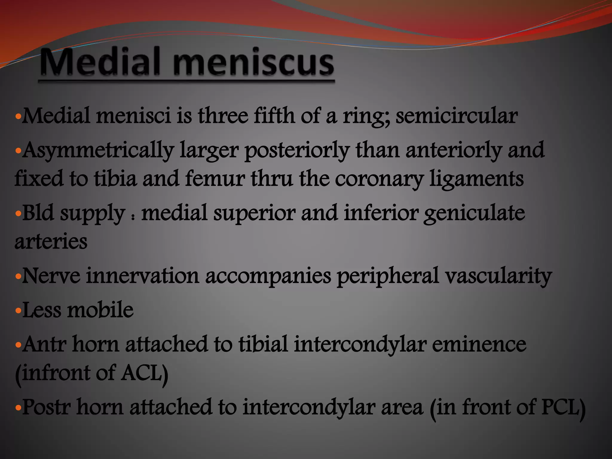 Meniscal injuries | PPTX