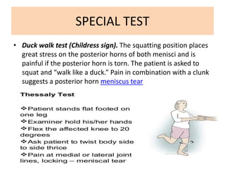 Meniscal injury | PPTX