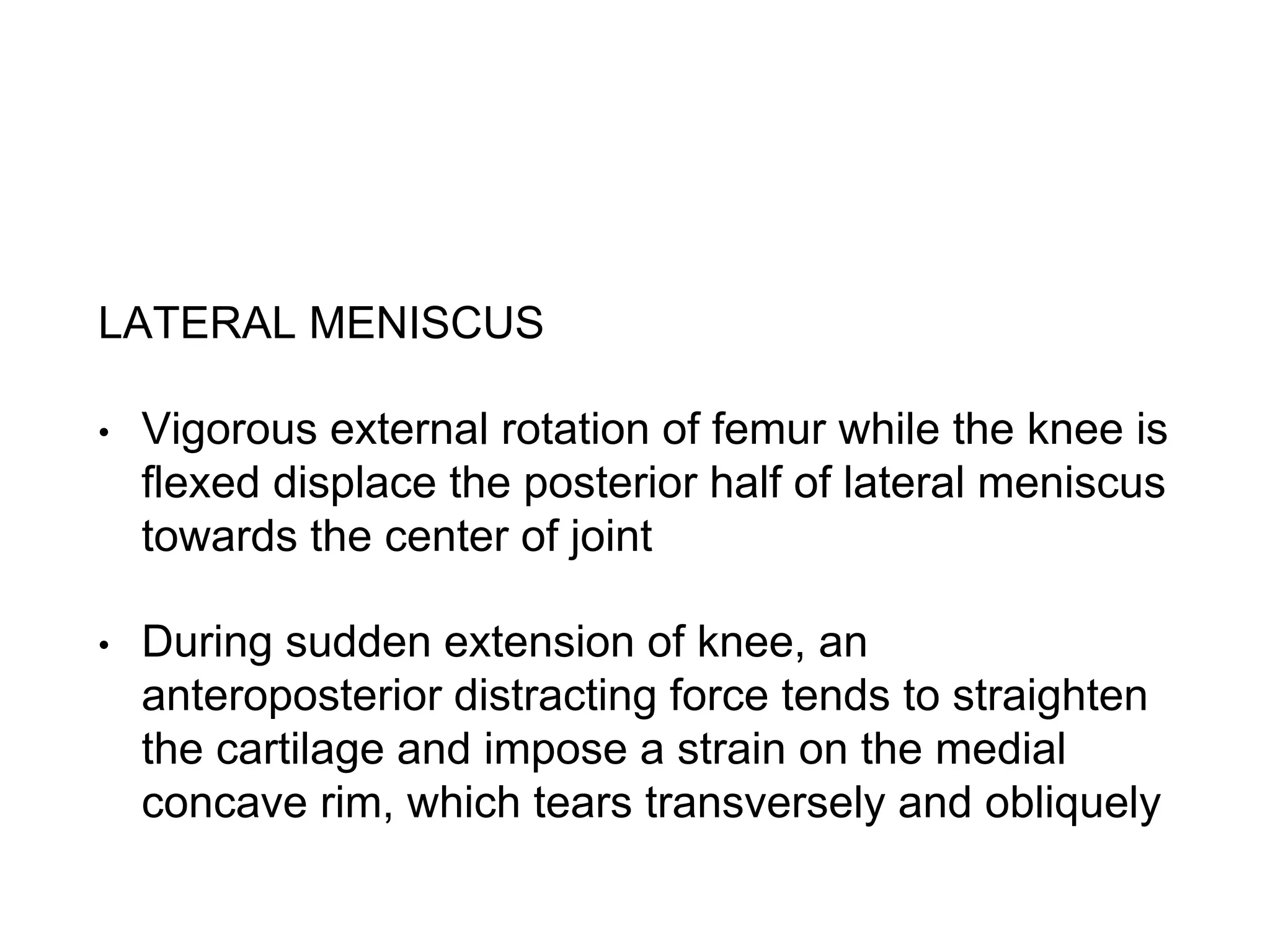 Meniscal injury | PPTX