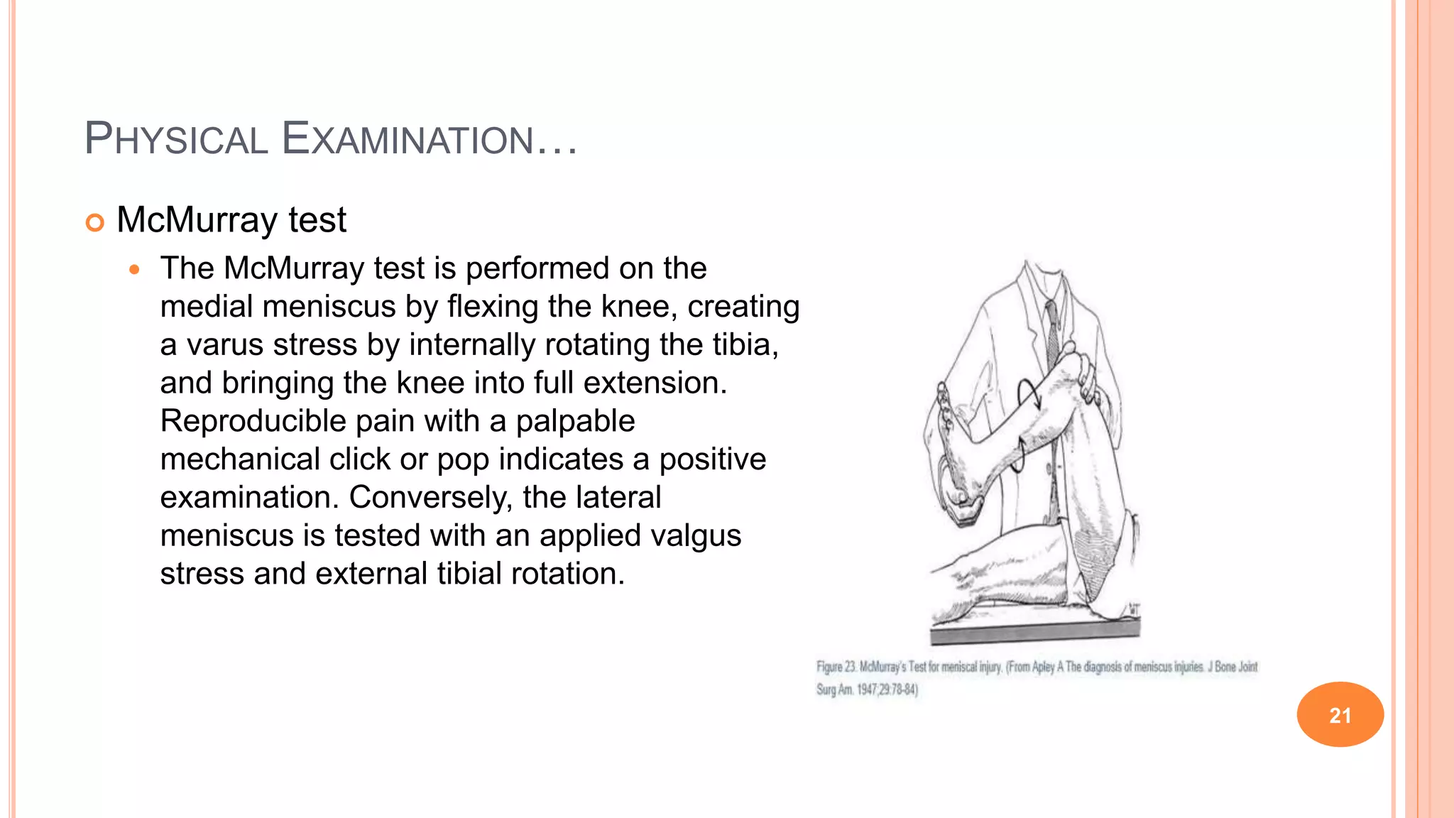 Meniscal injuries | PPTX