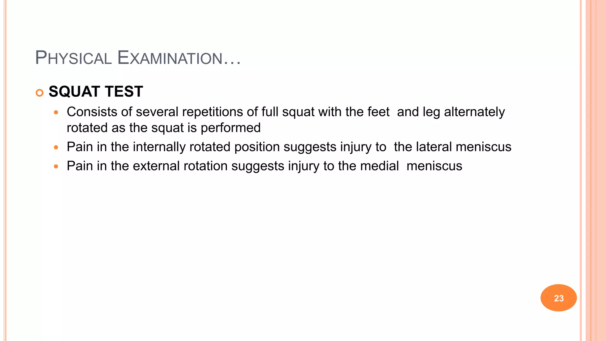 Meniscal injuries | PPTX
