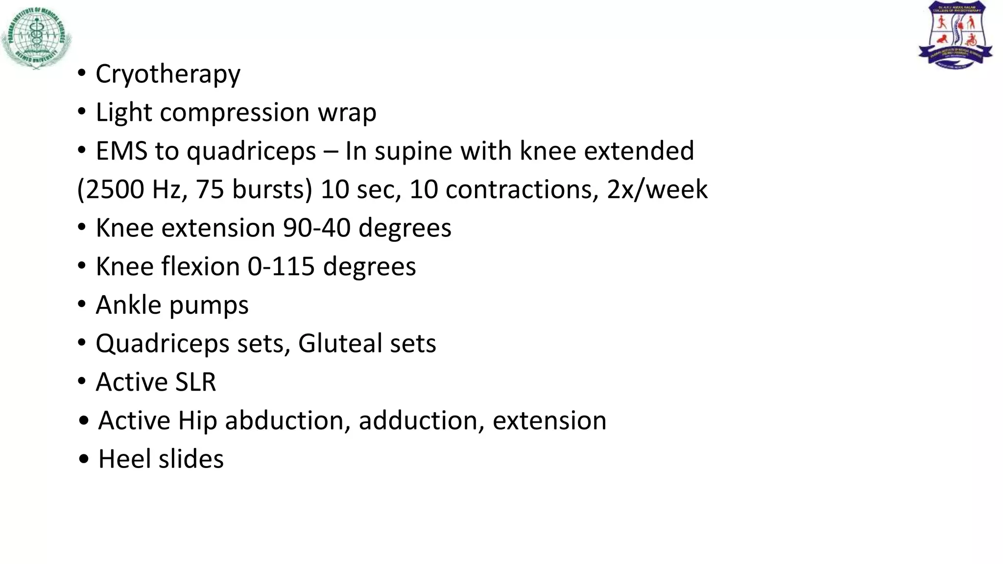 Meniscal injuries and physiotherapy management | PPTX