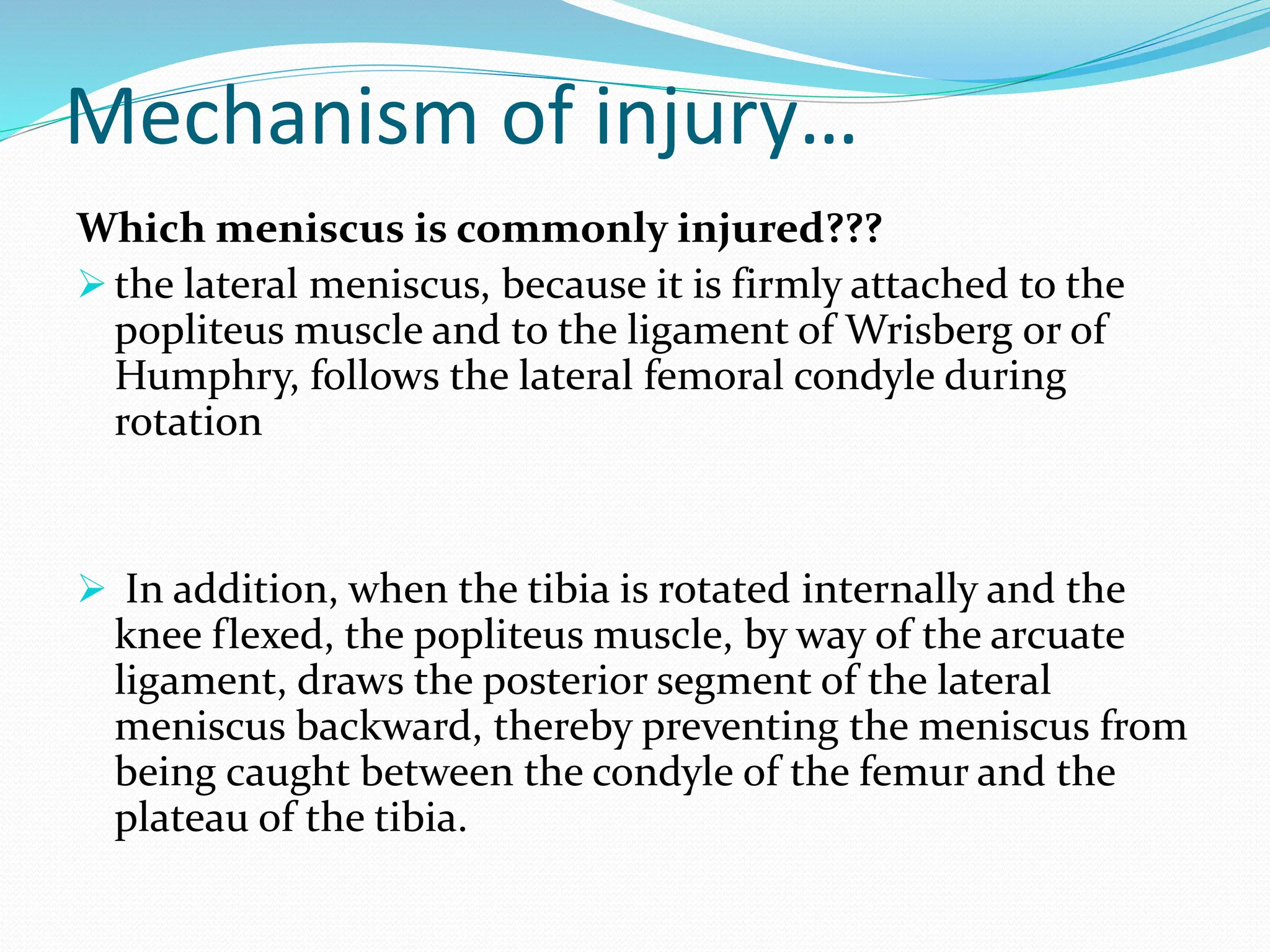 Meniscal Injury.pptx. . | PPTX