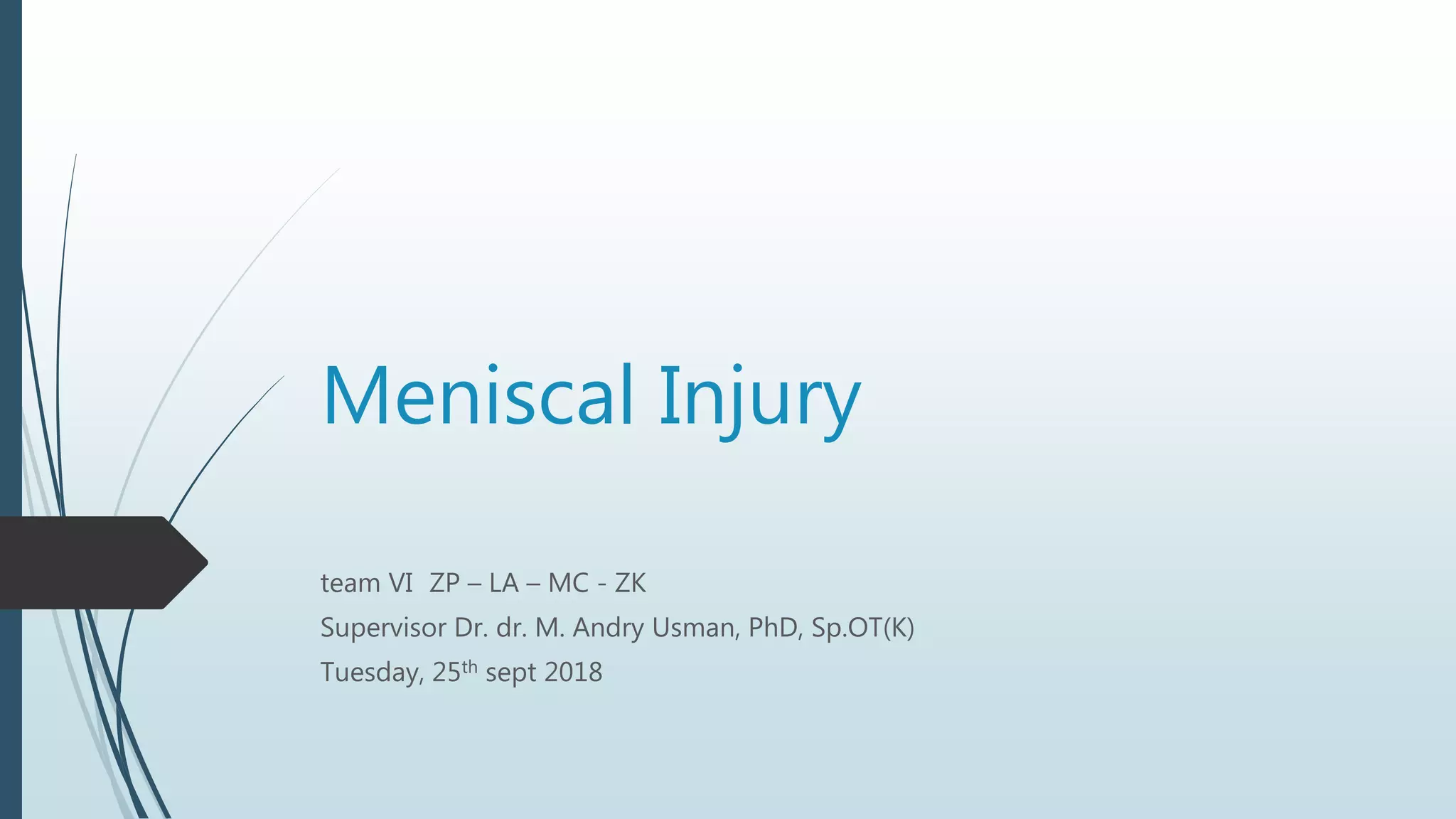 Meniscal injury | PPT