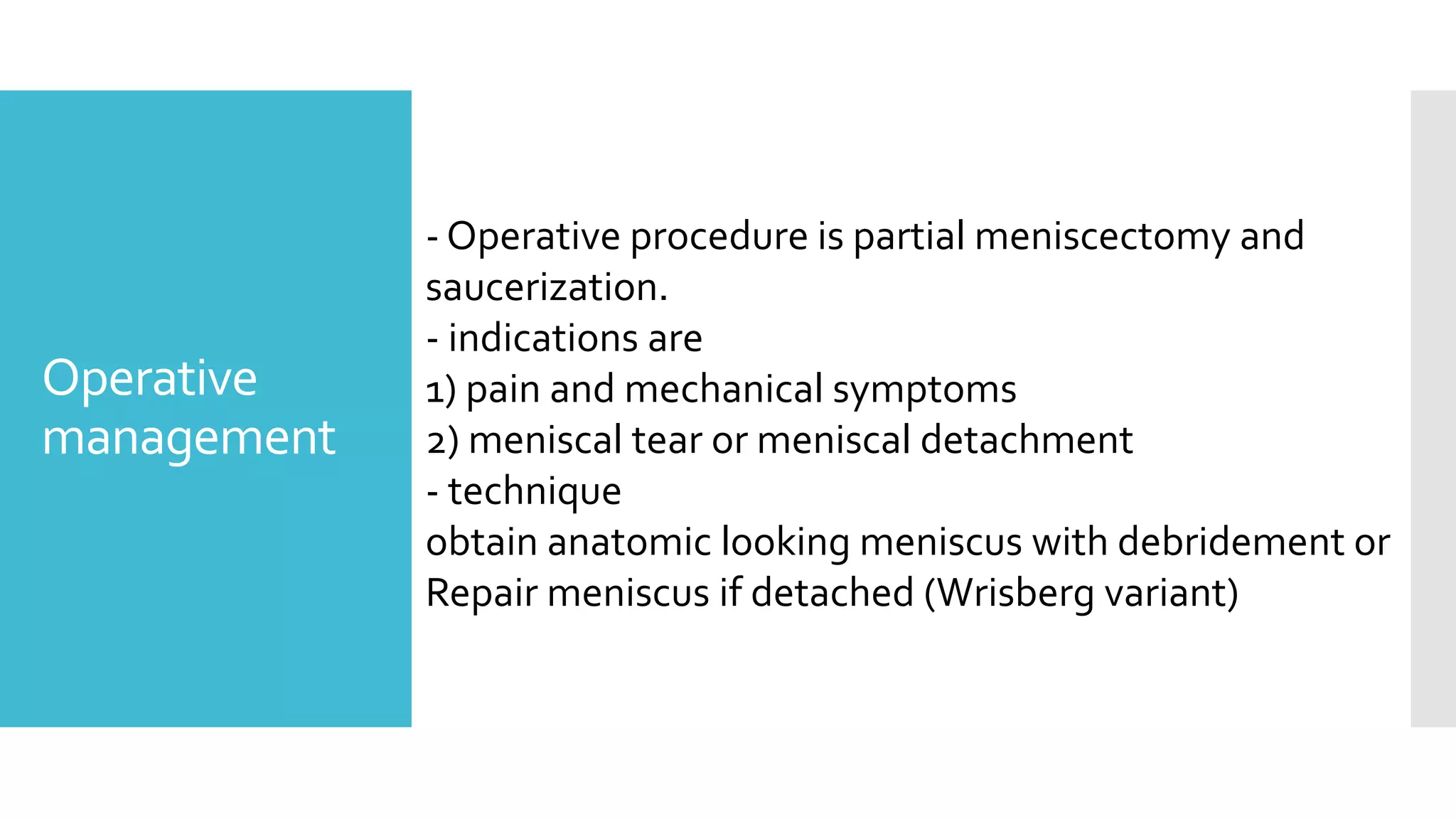 Discoid Meniscus | PPTX